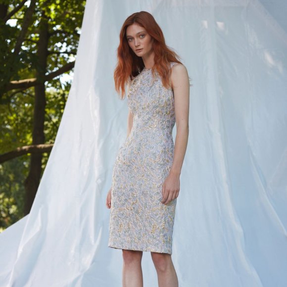 Lucian Matis | Dresses | Lucian Matis Dress Silverblueish Greengold Size | Poshmark